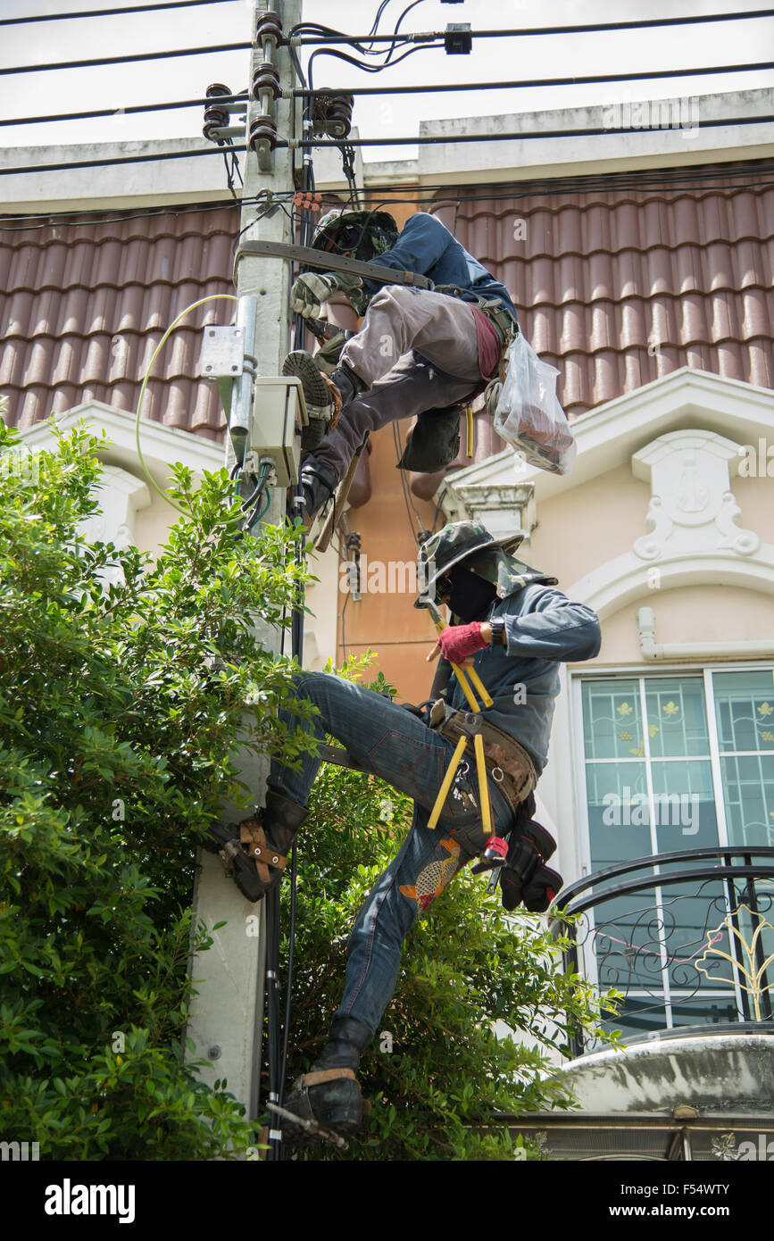 Electrician connects a Power meter Stock Photo - Alamy