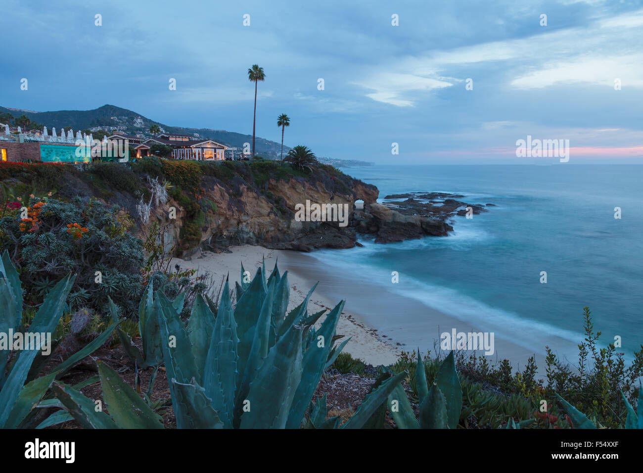 City lights view Laguna Beach at night, from the Montage in Laguna ...