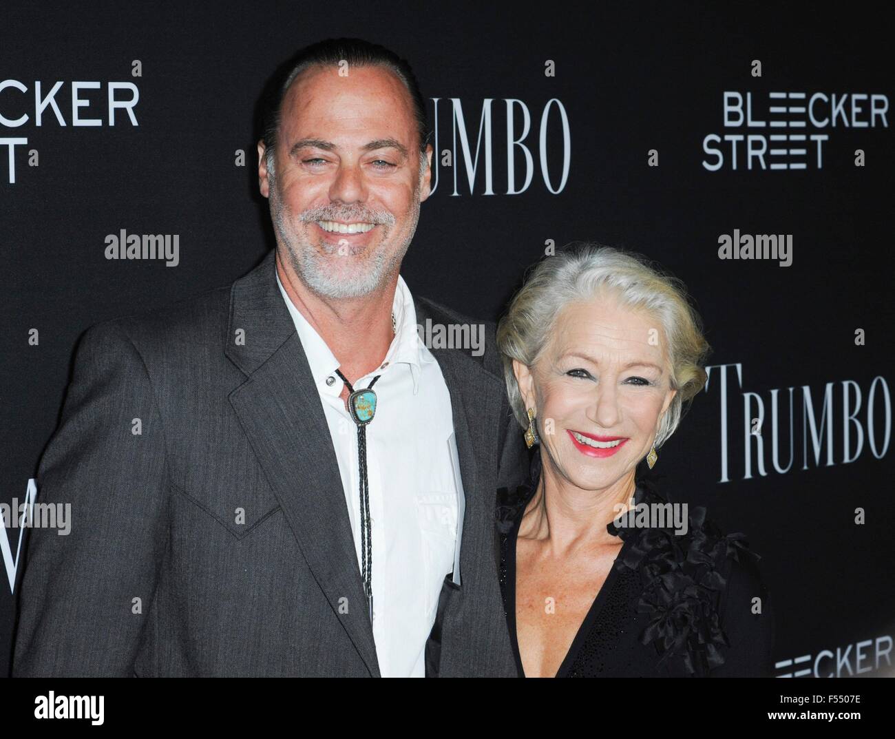 Los Angeles, CA, USA. 27th Oct, 2015. Helen Mirren, Rio Hackford at ...