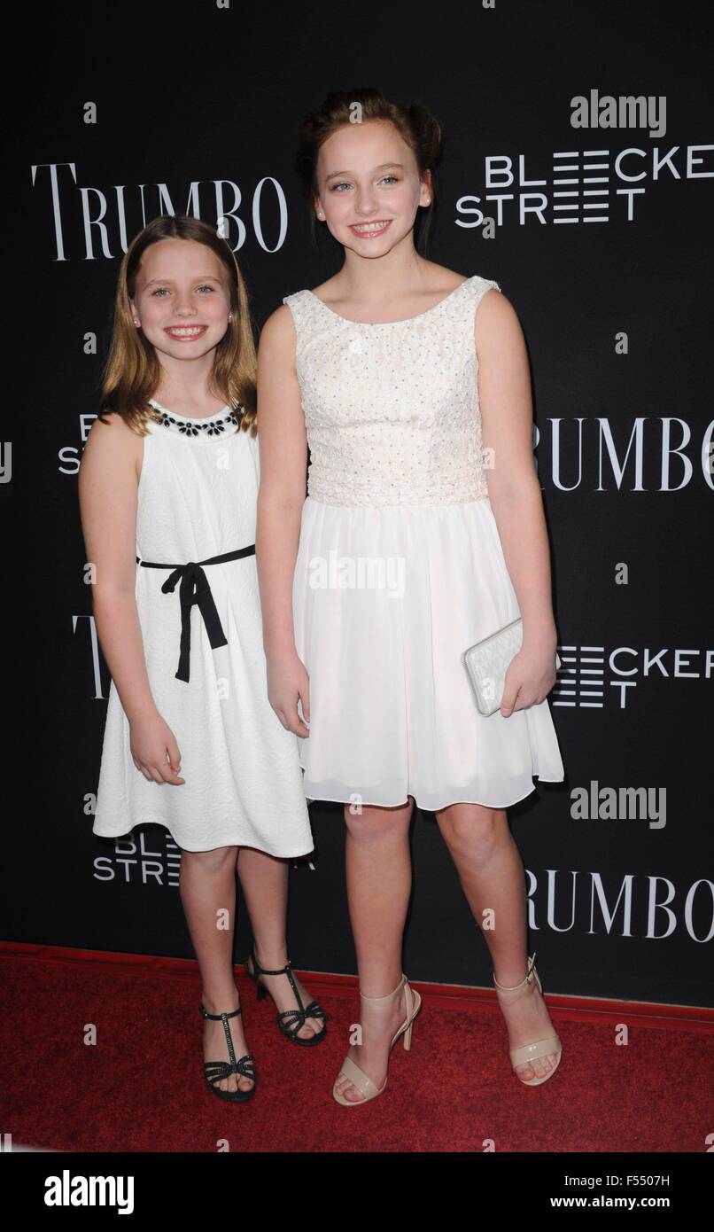 Los Angeles, CA, USA. 27th Oct, 2015. Meghan Wolfe, Madison Wolfe at ...