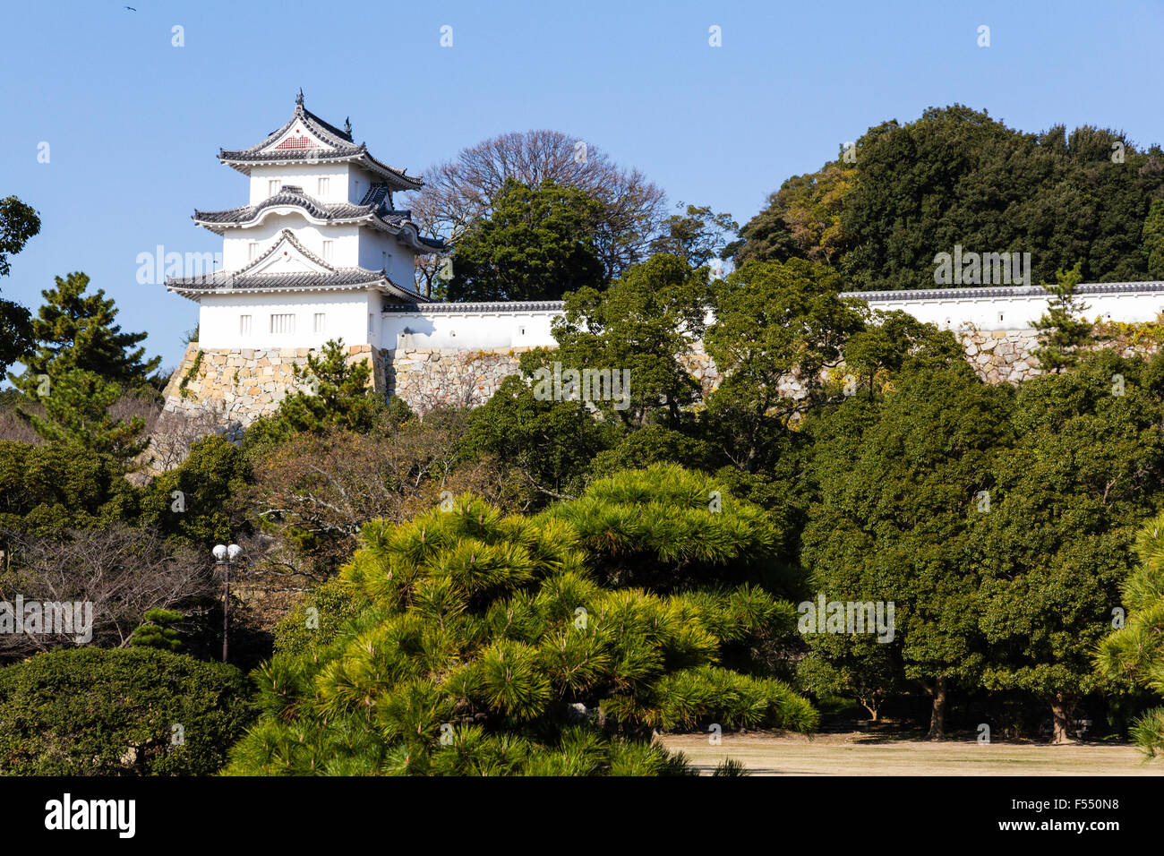 Japan, Nishi-Akashi. Akashi castle. Also known as Kishun-jo ...