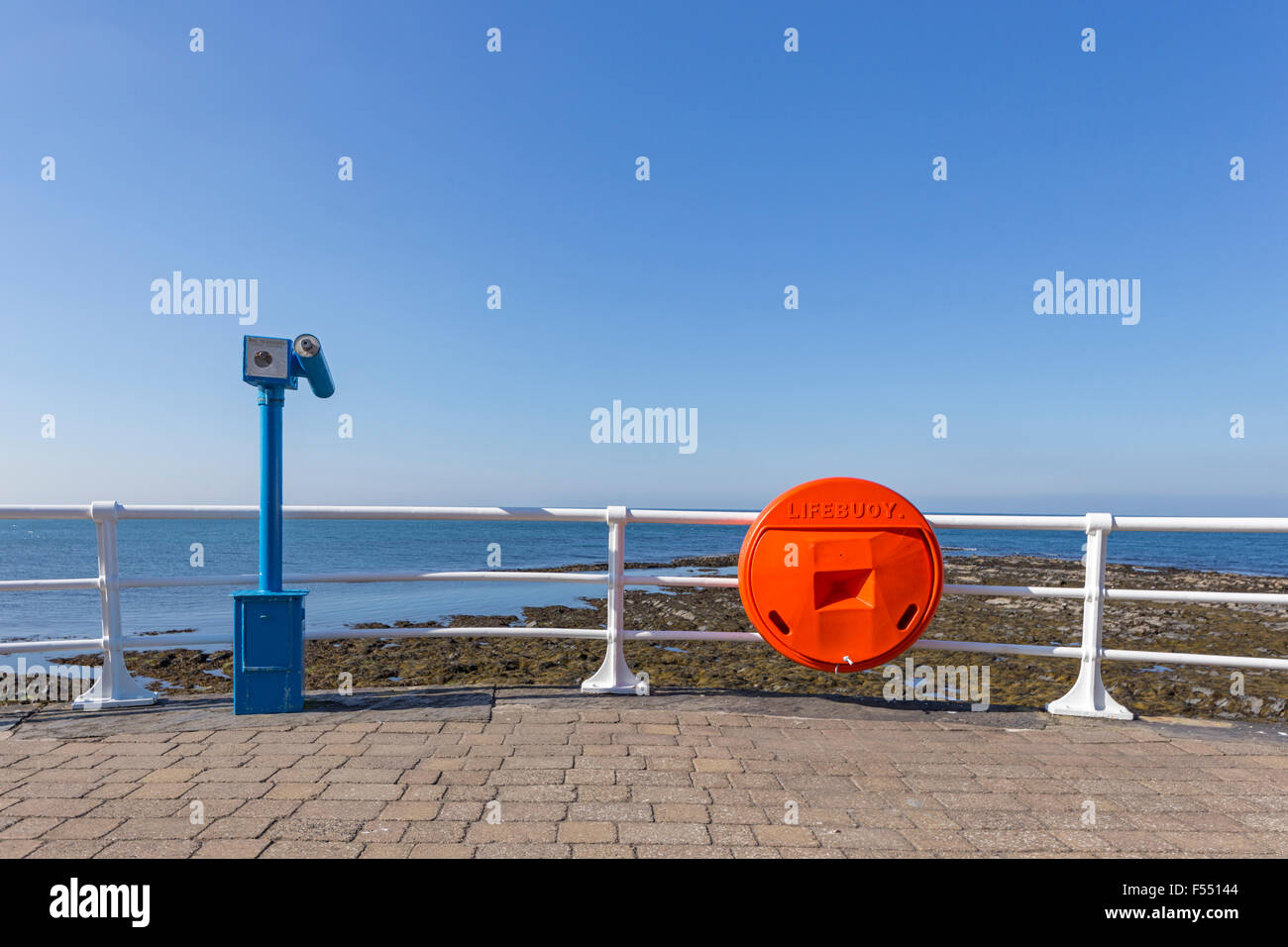 Aberystwyth seafront promenade, Ceredigion, West Wales, UK Stock Photo ...