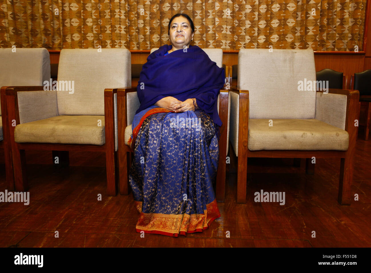 Kathmandu, Nepal. 28th Oct, 2015. Vice-Chairperson of the Communist ...