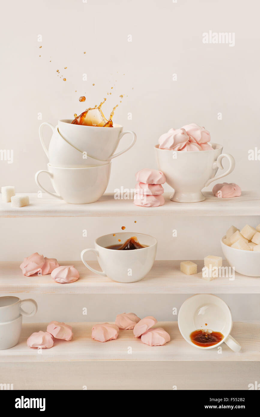 Coffee splash collection Stock Photo - Alamy