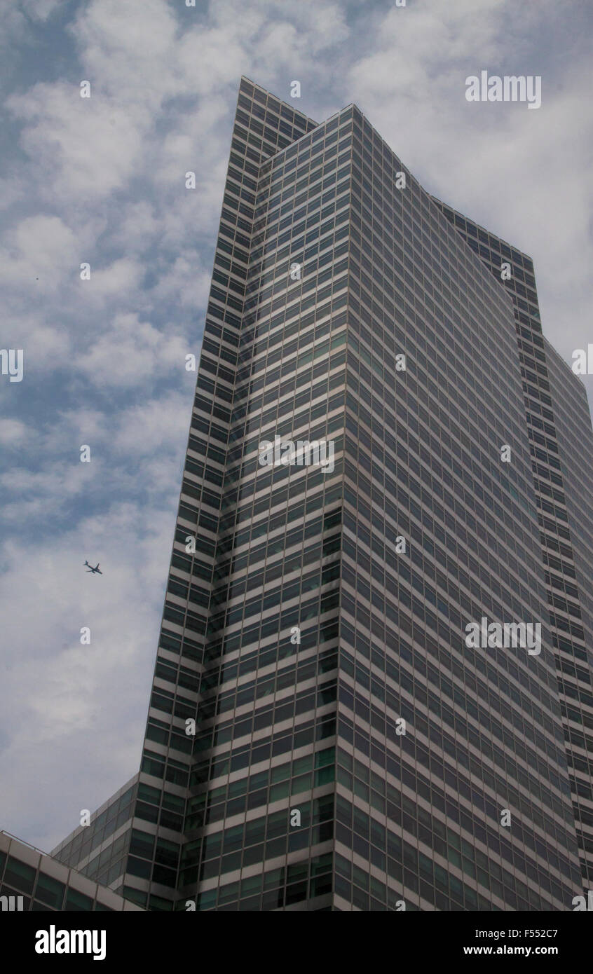 Building with Plane Stock Photo - Alamy