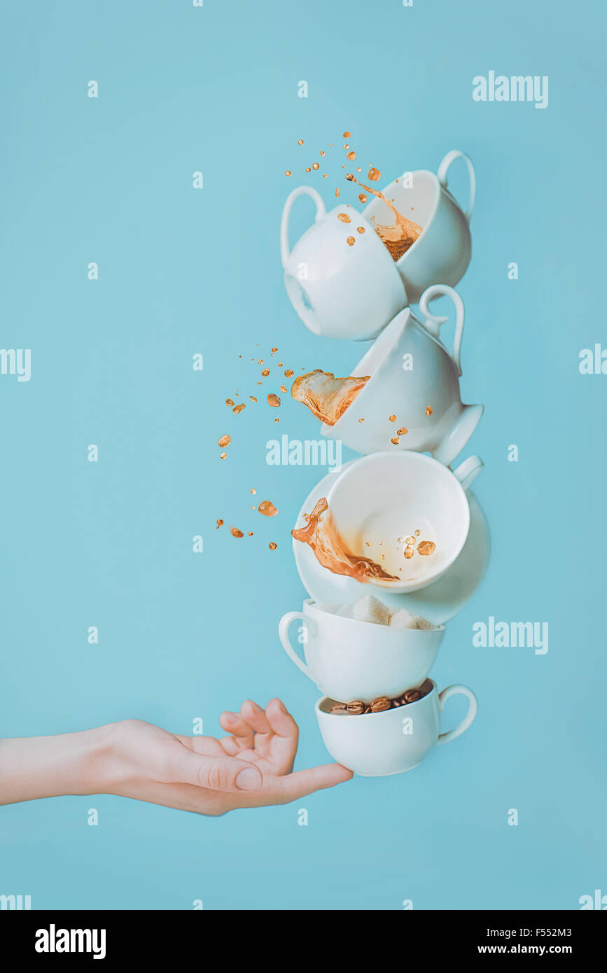 Coffee cup falling down hi-res stock photography and images - Alamy