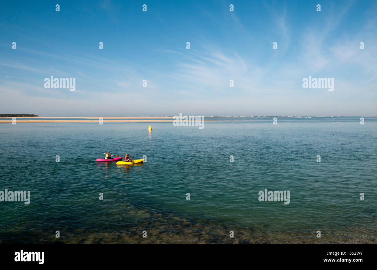 Canoeing early morning Anderson Inlet Inverloch Victoria Australia ...
