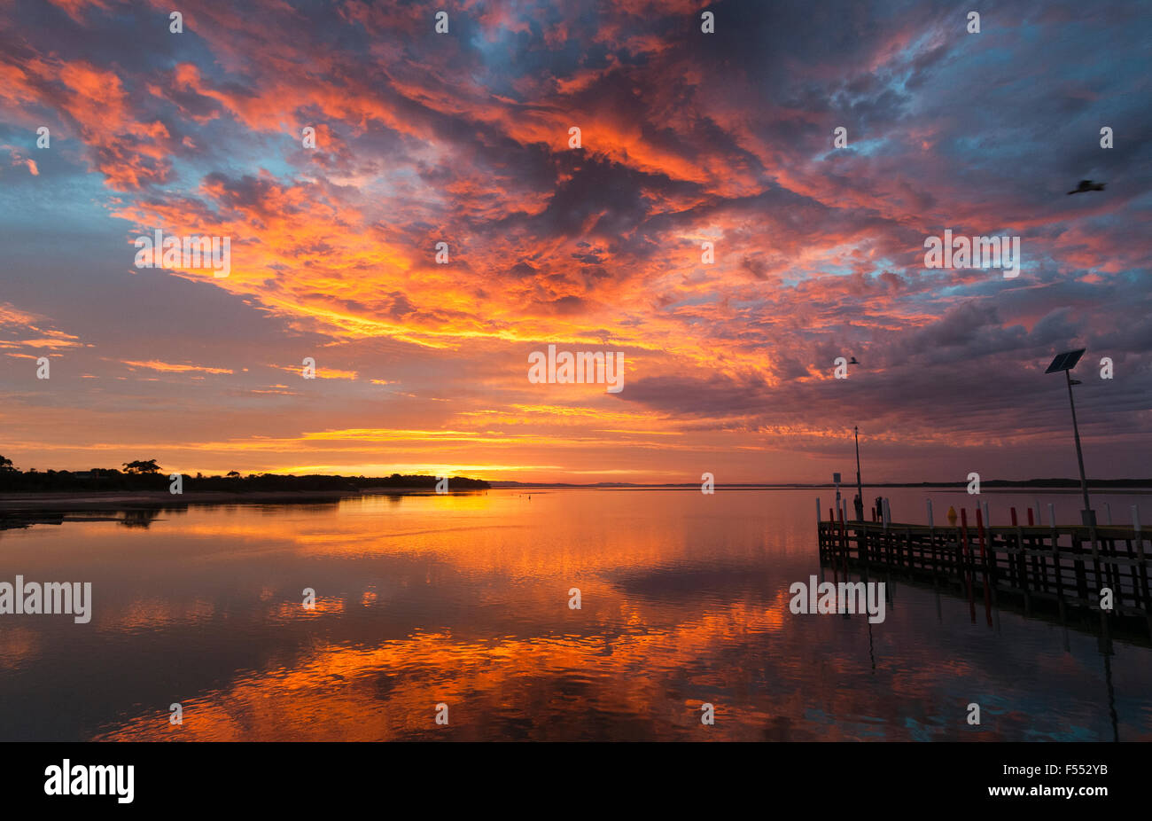 Sunrise Inverloch jetty Anderson Inlet Victoria Australia Stock Photo ...
