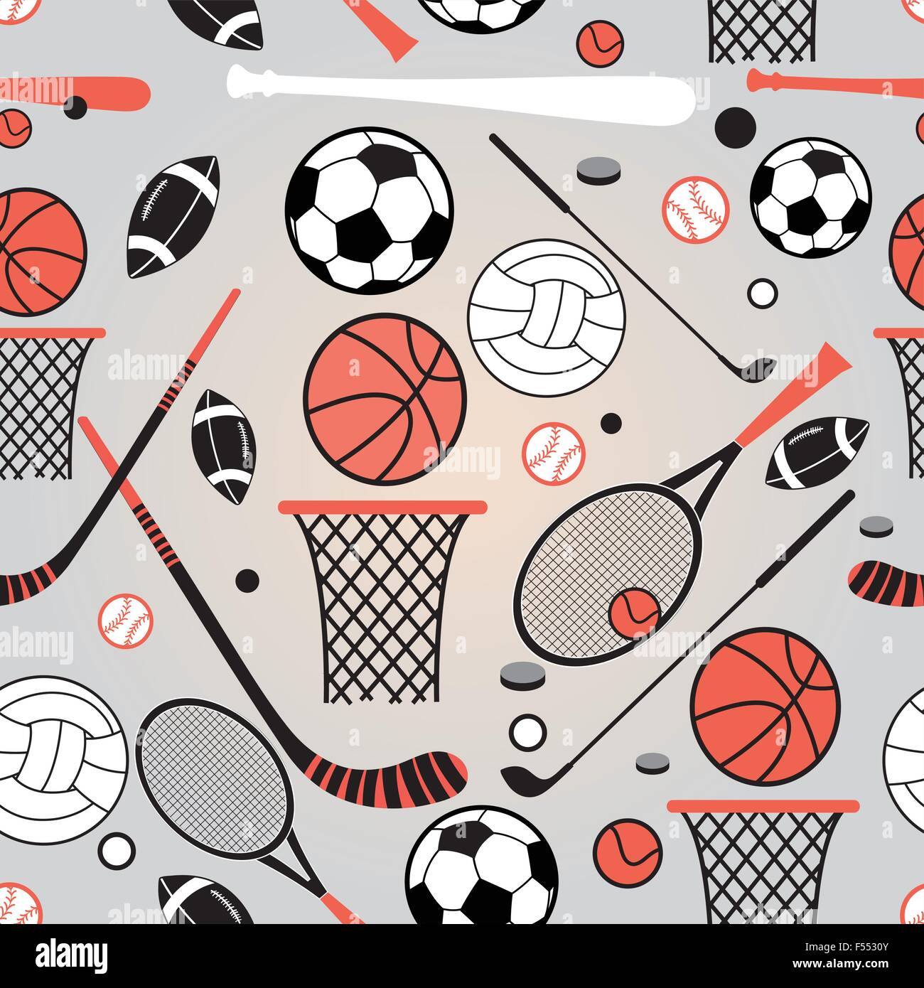 color graphic pattern sporting goods on a blue background Stock Vector ...