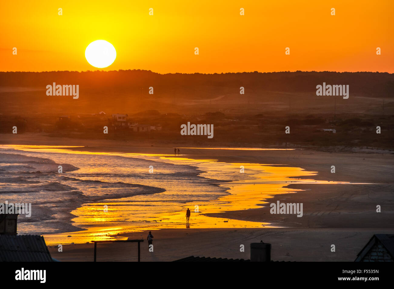Sunset in the hippy village of Cabo Polonio in Uruguay Stock Photo - Alamy