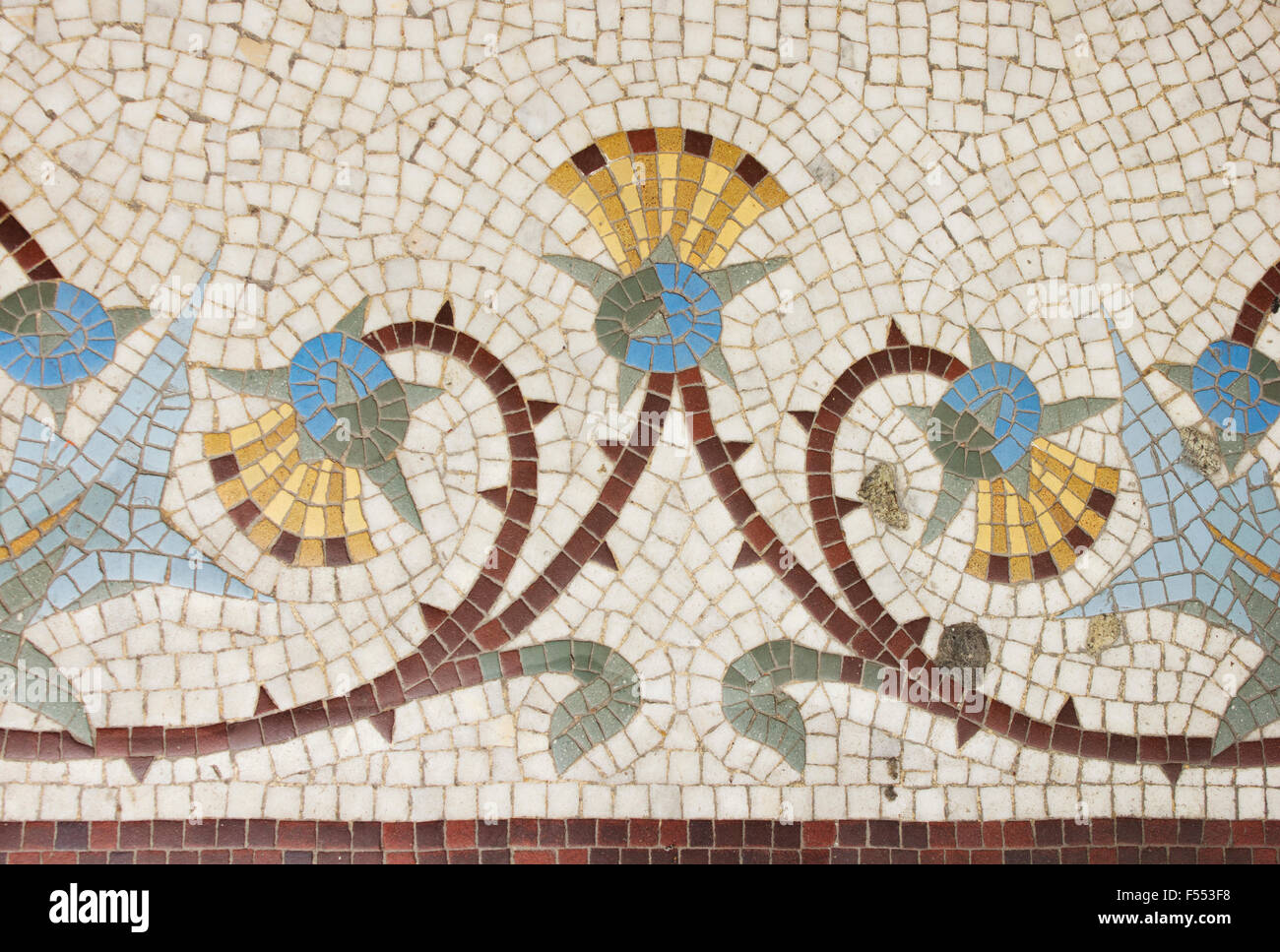 19th century floor mosaic at a shop in Paris Stock Photo - Alamy