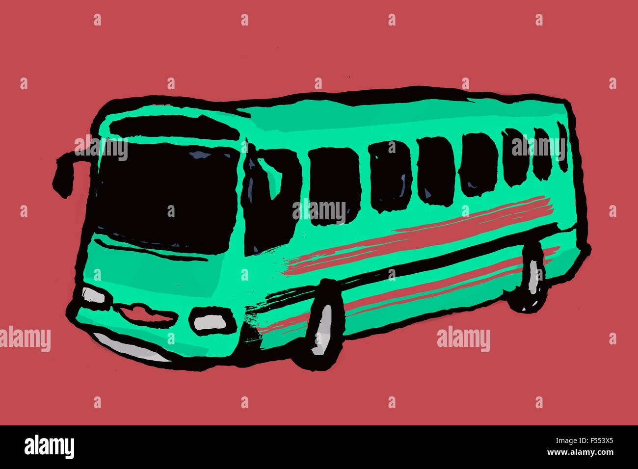 Maroon Bus High Resolution Stock Photography and Images - Alamy