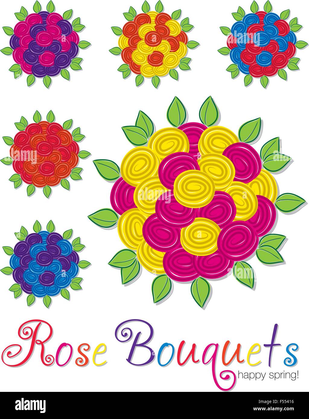 White rose bouquet in Stock Vector Images - Alamy