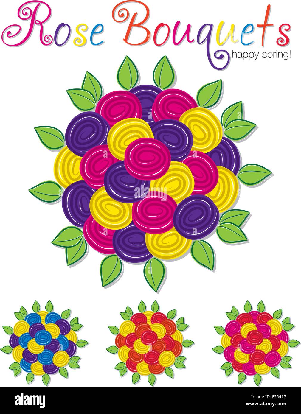 White rose bouquet in Stock Vector Images - Alamy