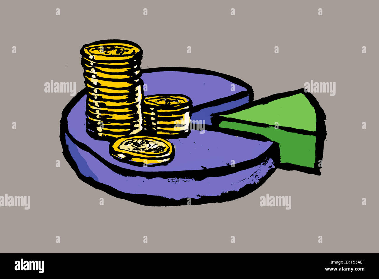 Money pie chart hi-res stock photography and images - Alamy
