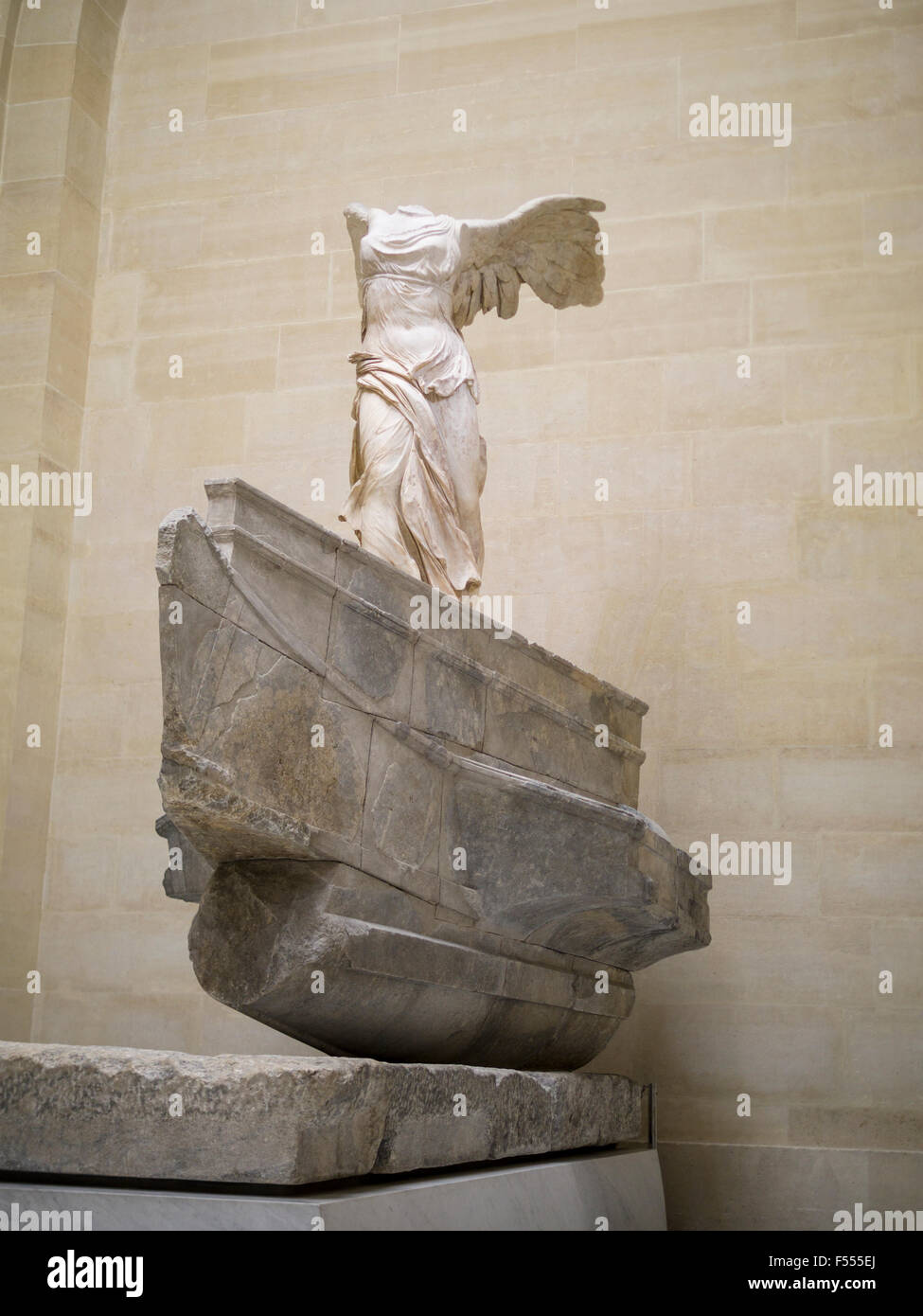 Marble sculpture of Winged Victory of Samothrace. A 2nd century BC ...