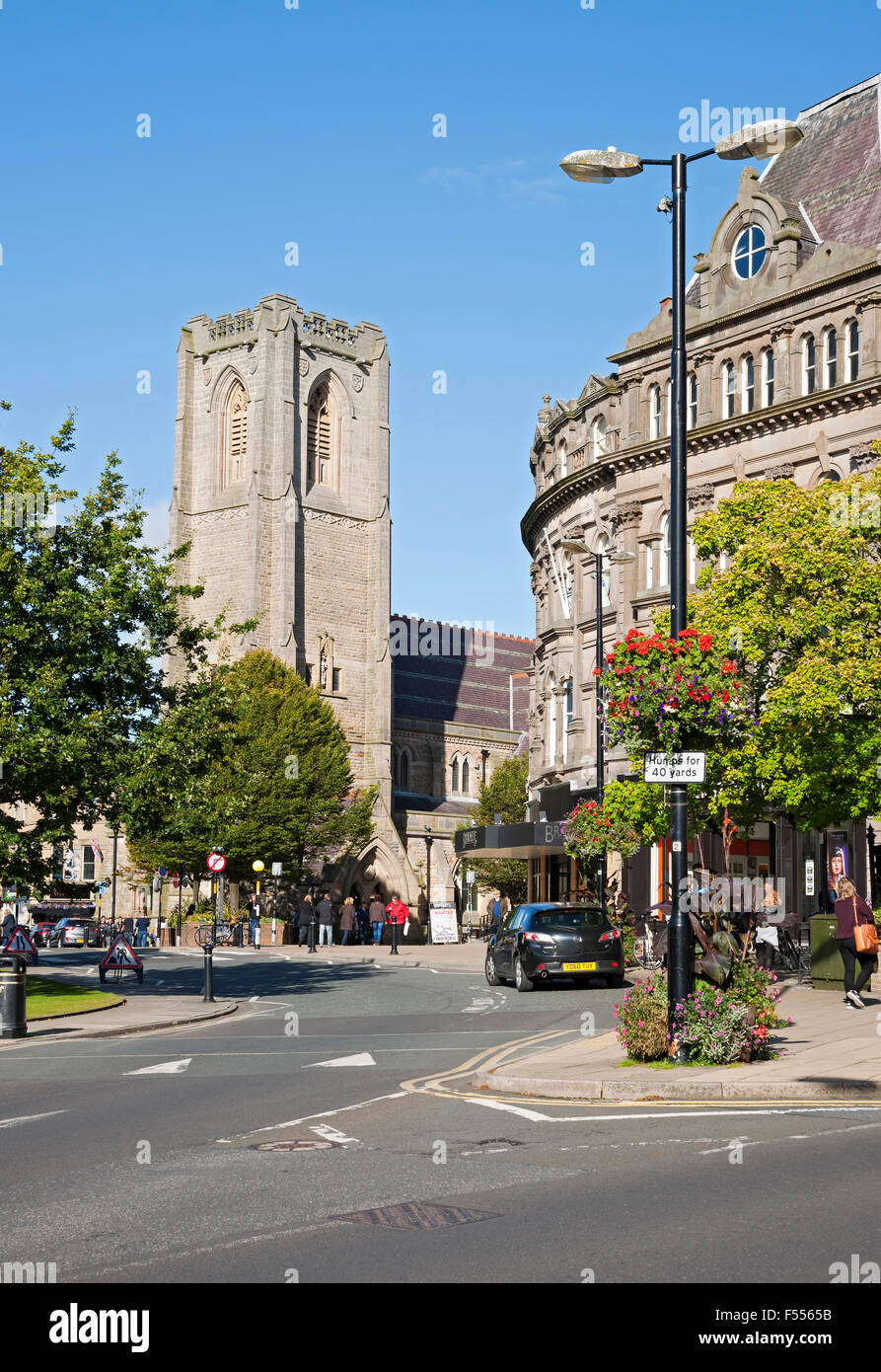 St Peter's Church town centre in summer Harrogate North Yorkshire ...