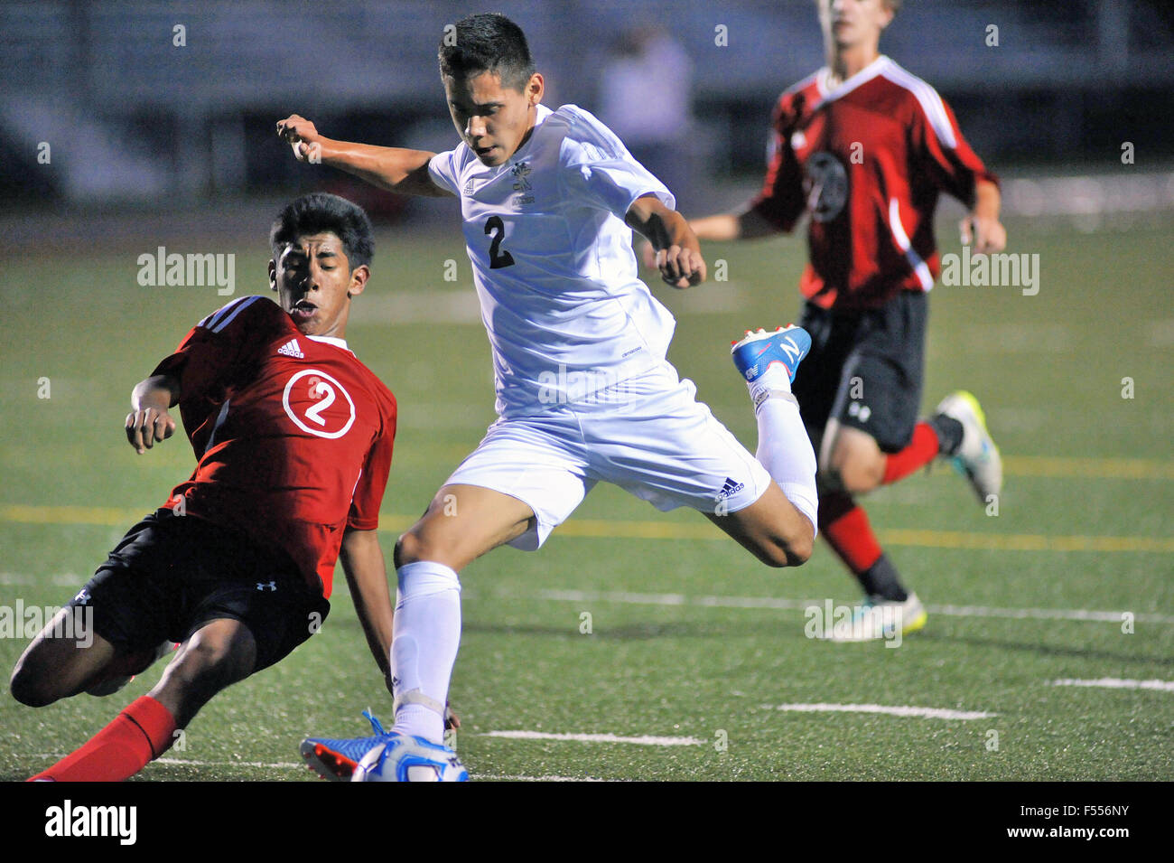 Sport football action shooting shot from behind hi-res stock ...