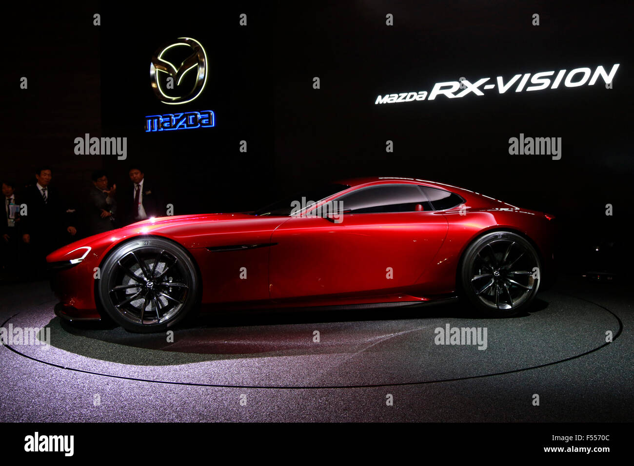 The new MAZDA RX-VISION car on display during the 44th Tokyo Motor Show ...