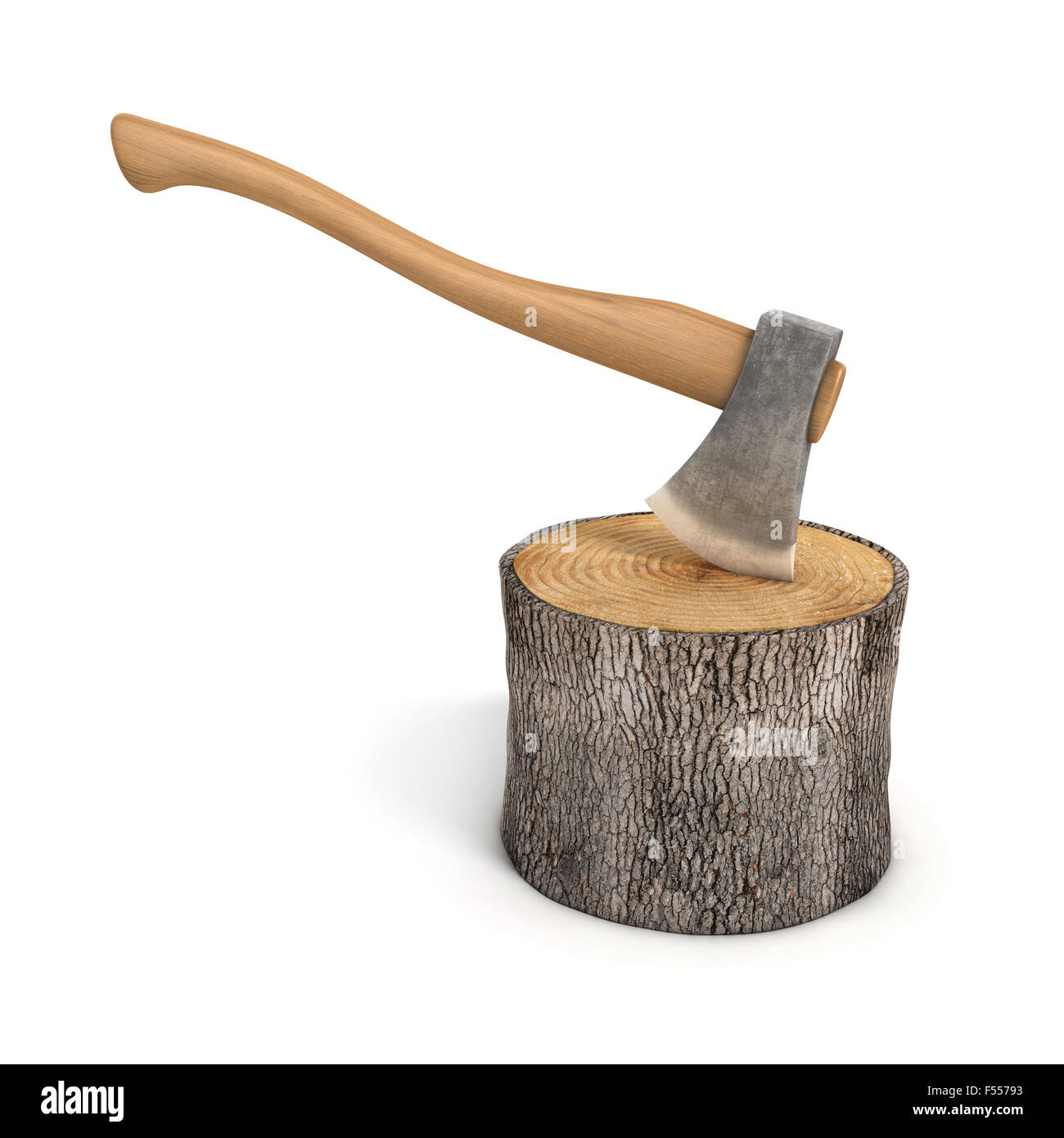 Axe in tree stump Cut Out Stock Images & Pictures - Alamy