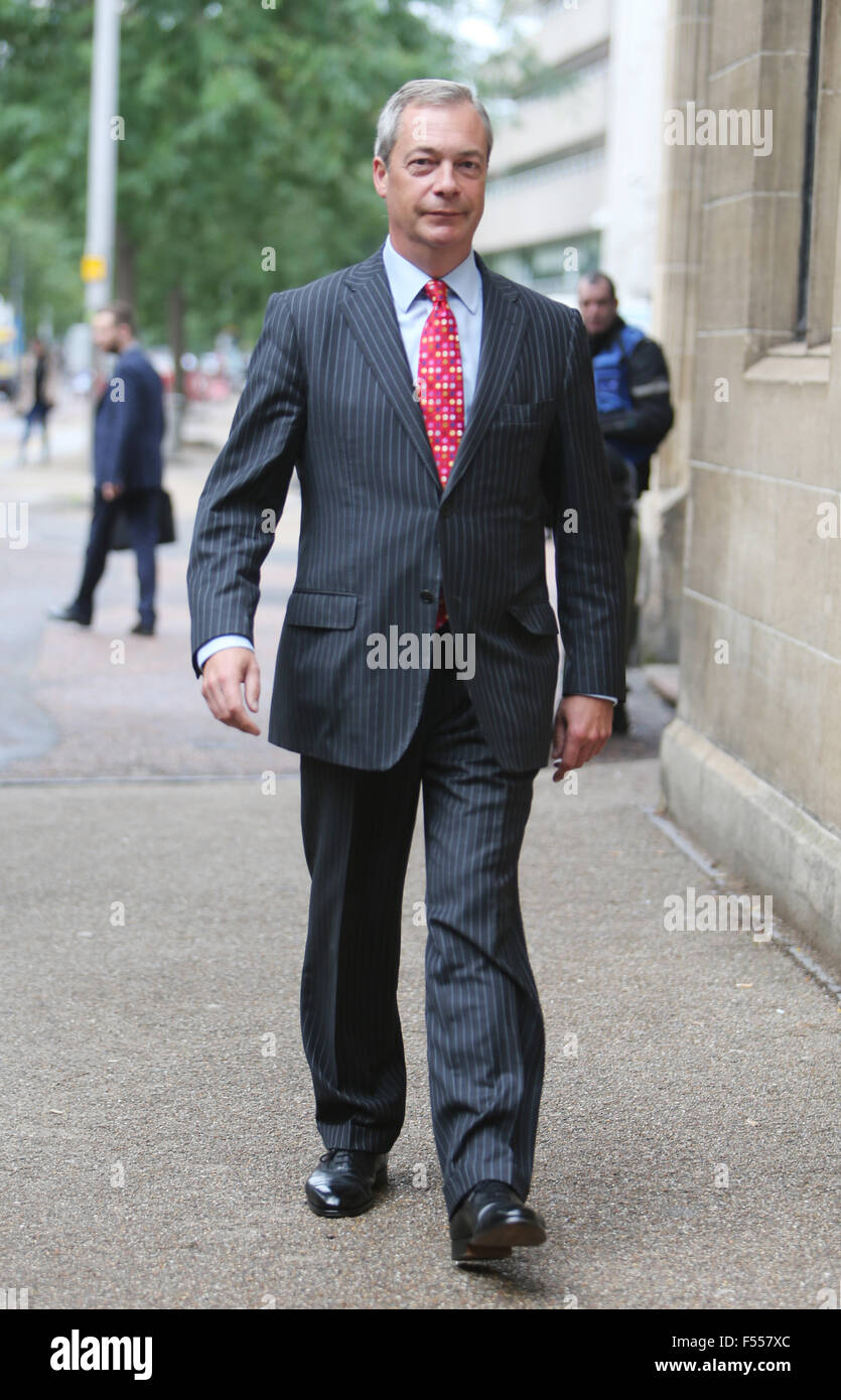 Nigel Farage outside ITV Studios Featuring: Nigel Farage Where: London ...
