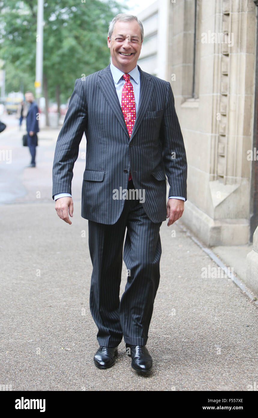 Nigel Farage outside ITV Studios Featuring: Nigel Farage Where: London ...