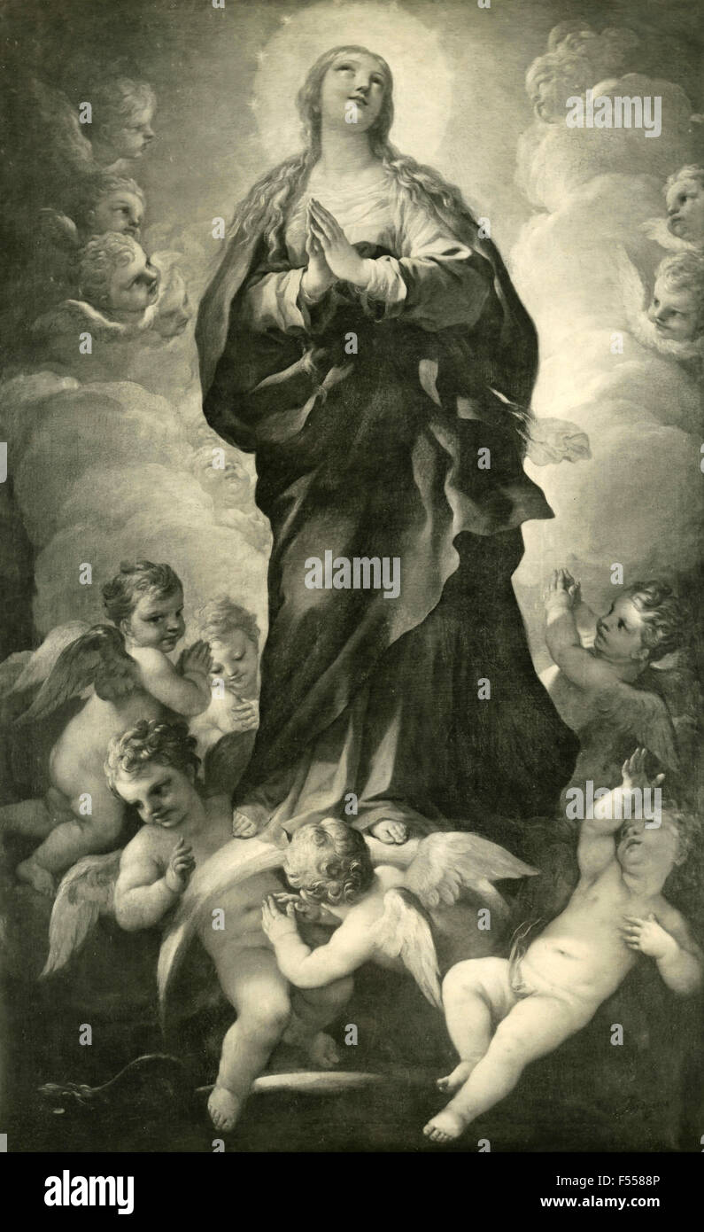 Pitti Gallery, Florence: The design, painted by Luca Giordano Stock ...