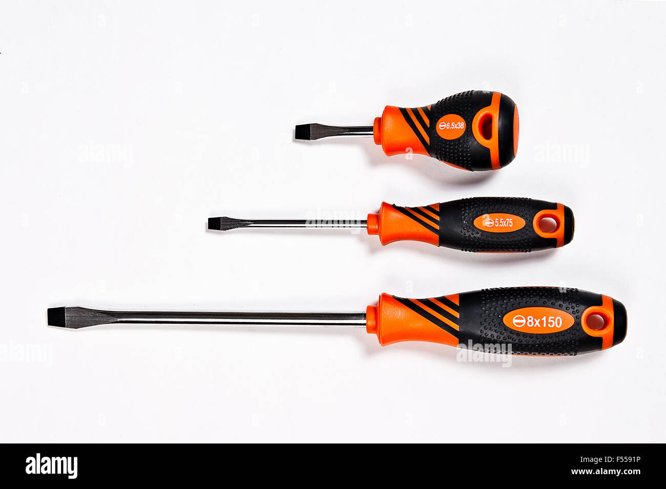 Set of screwdrivers isolated on white background Stock Photo - Alamy