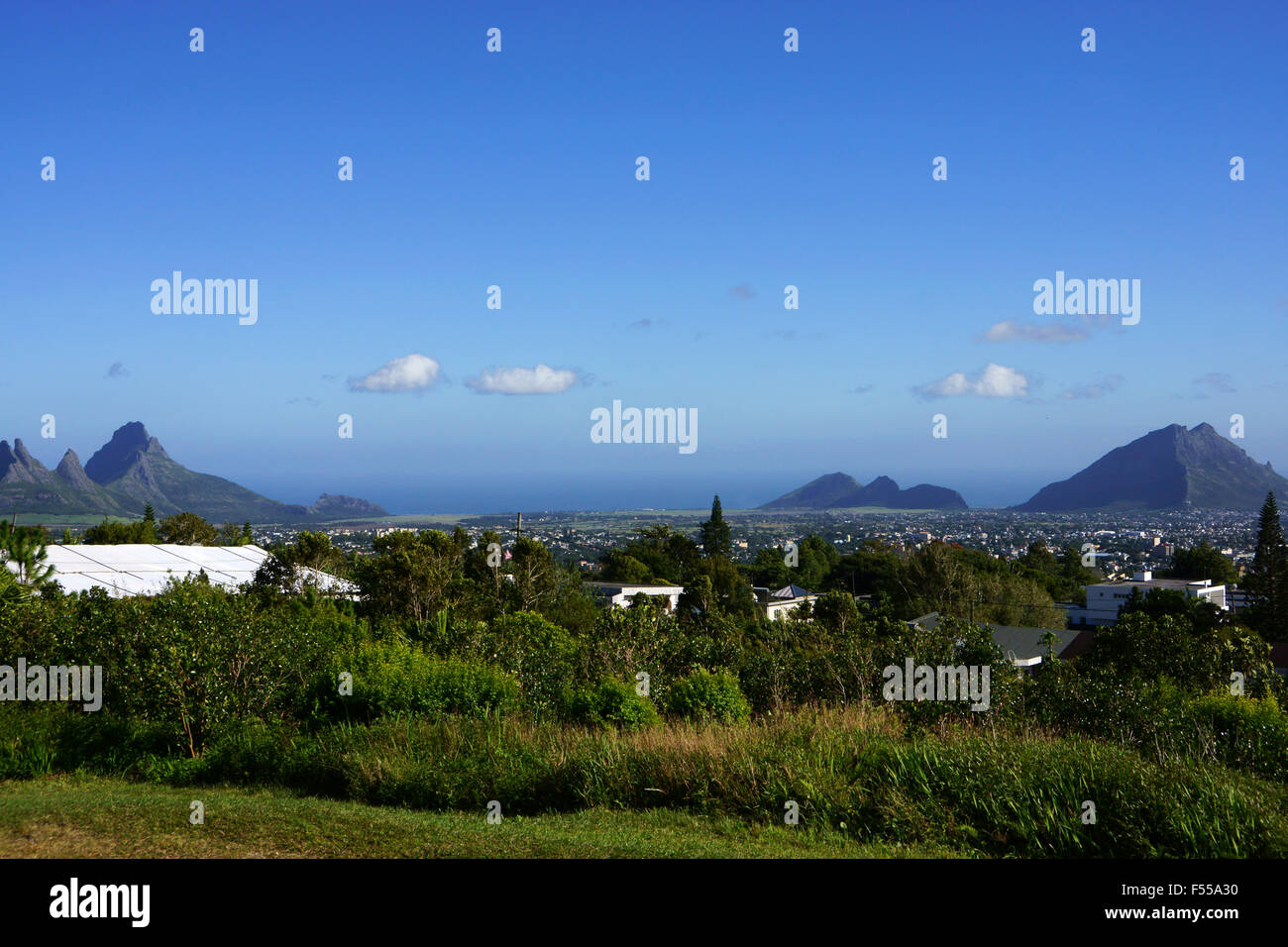 Town Curepipe, central plateau and mountains, Island Mauritius Stock ...