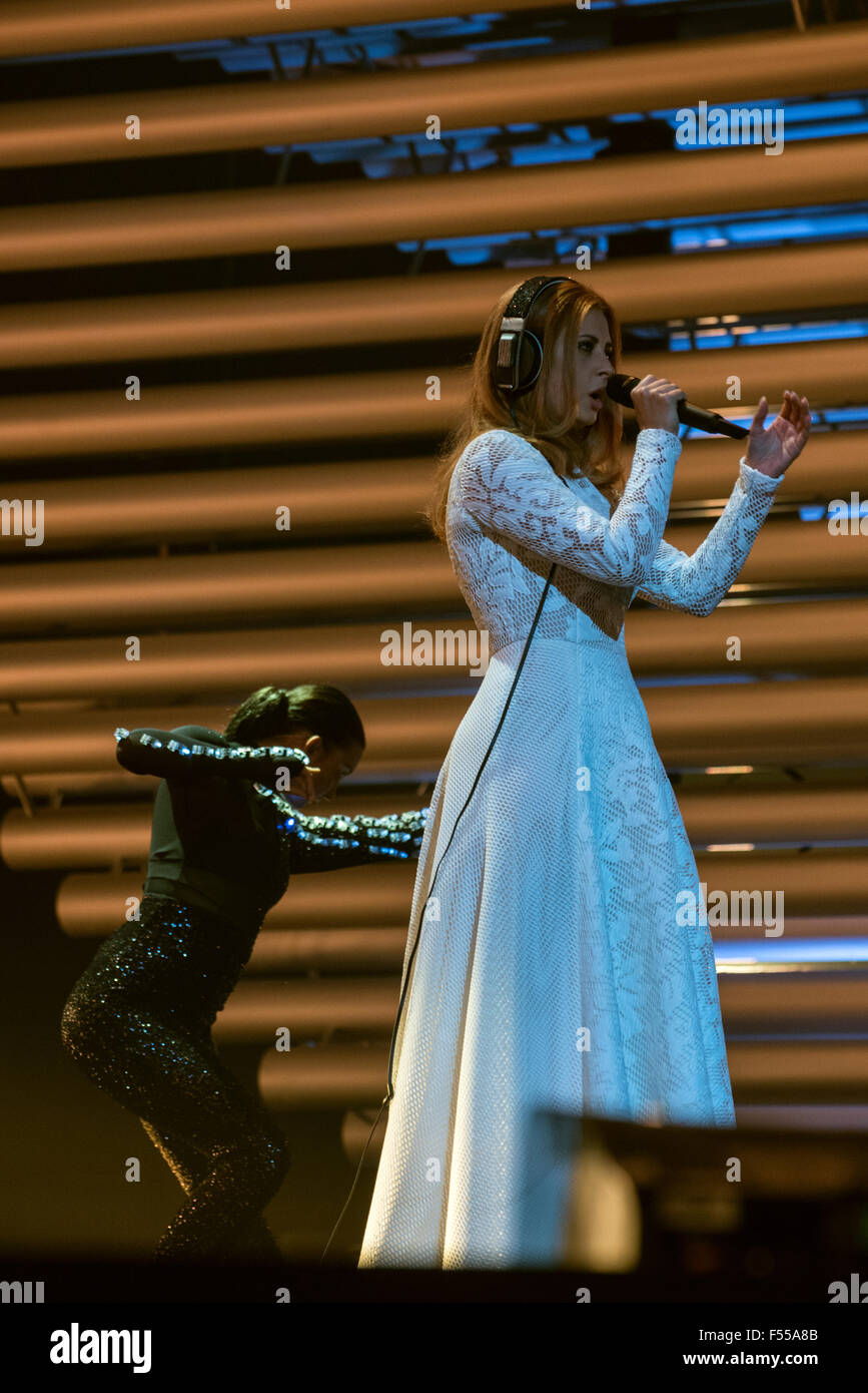 Vienna, Austria. Wednesday, 20th May. Maraaya perform their song 'Here ...