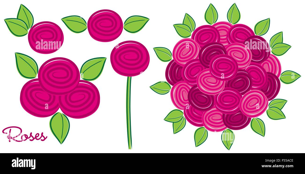 Pale pink roses Stock Vector Images - Alamy