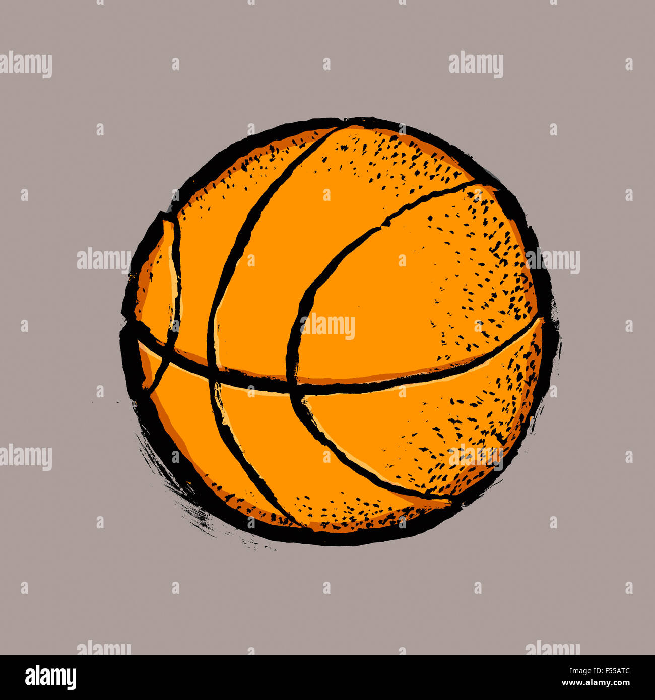 Illustration of basketball against gray background Stock Photo - Alamy