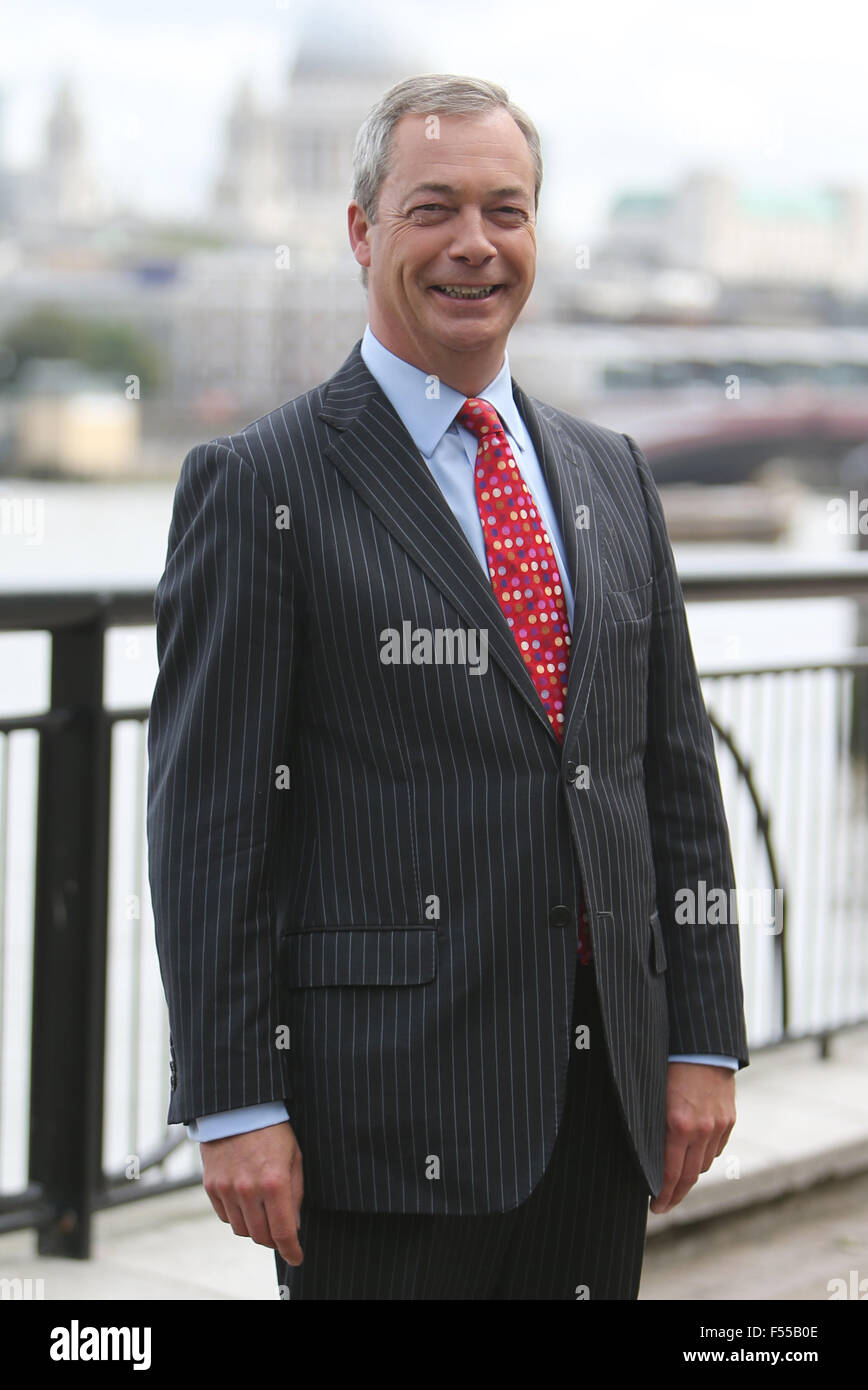 Nigel Farage outside ITV Studios Featuring: Nigel Farage Where: London ...