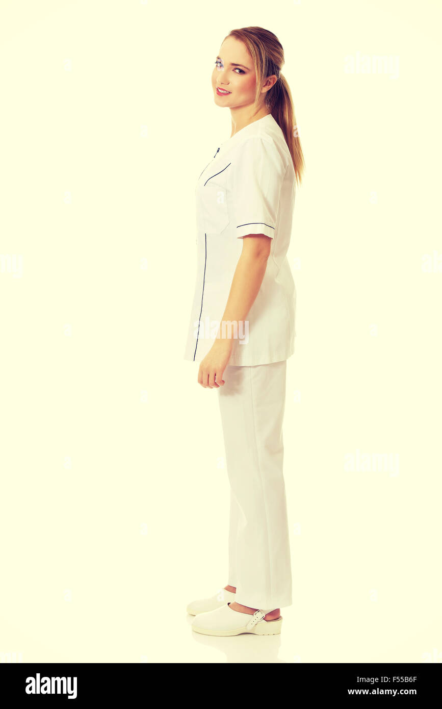 Medical nurse woman standing Stock Photo - Alamy