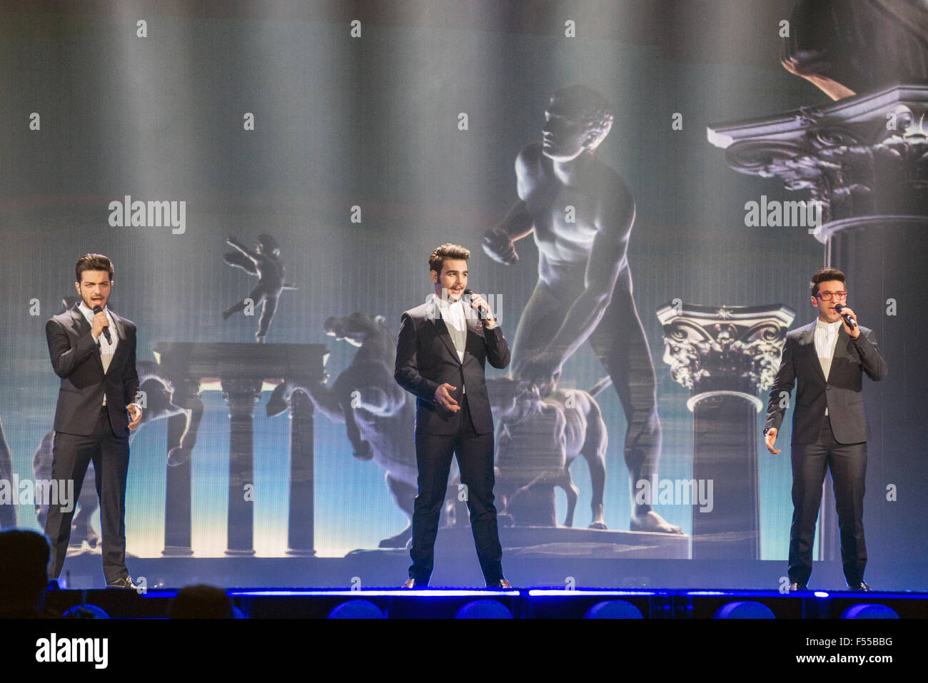 Vienna, Austria. Wednesday, 20th May. Il Volo perform their song ...