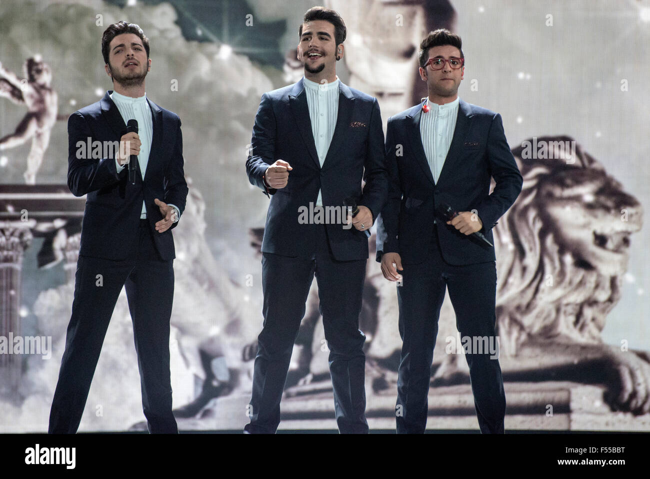 Vienna, Austria. Wednesday, 20th May. Il Volo perform their song ...
