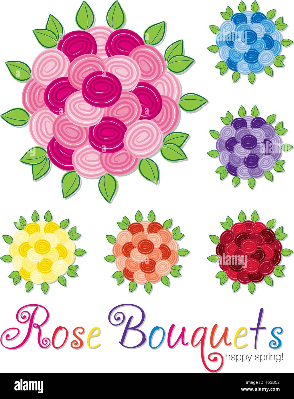 White rose bouquet in Stock Vector Images - Alamy