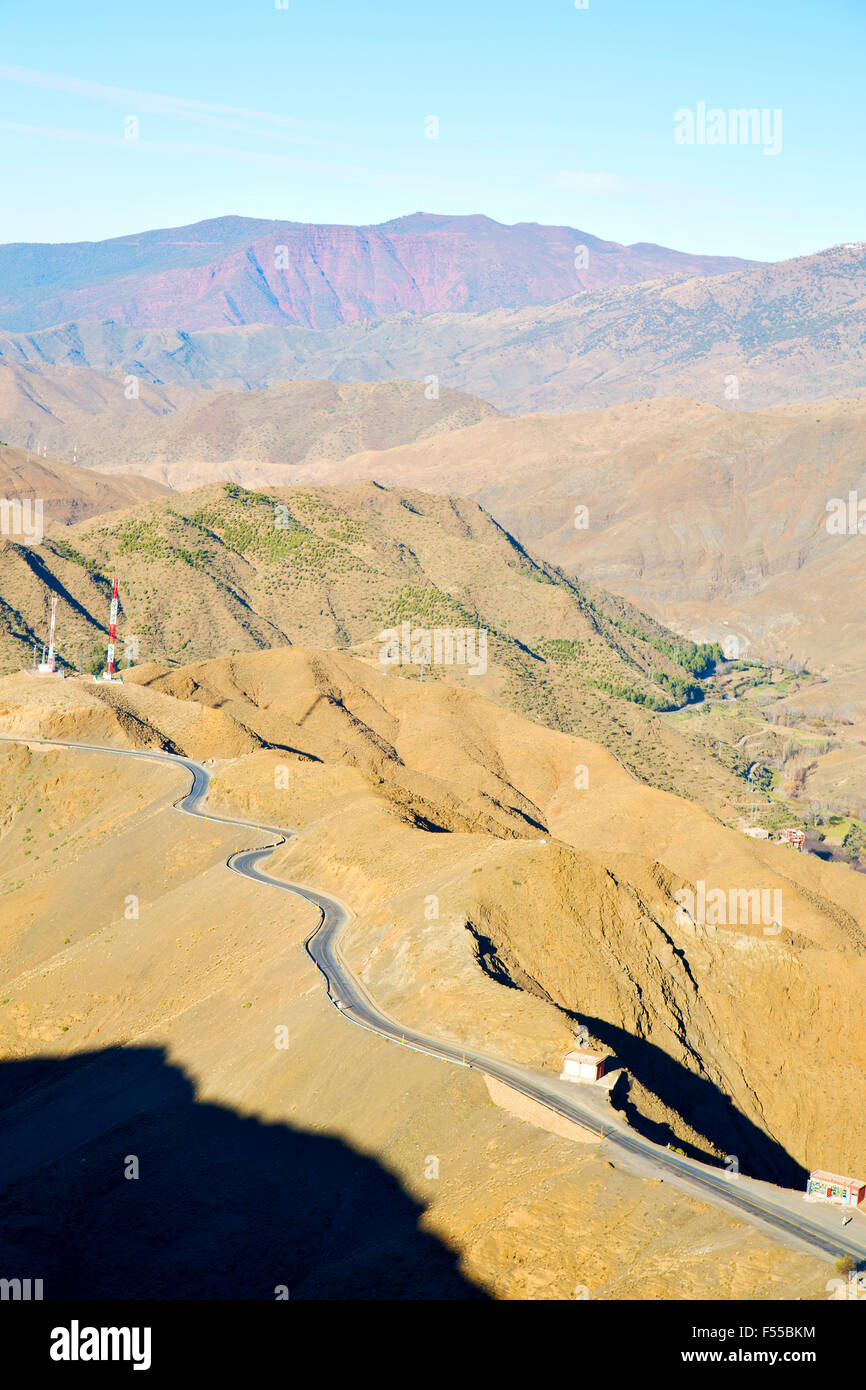 in ground africa morocco the bush dry atlas mountain Stock Photo - Alamy