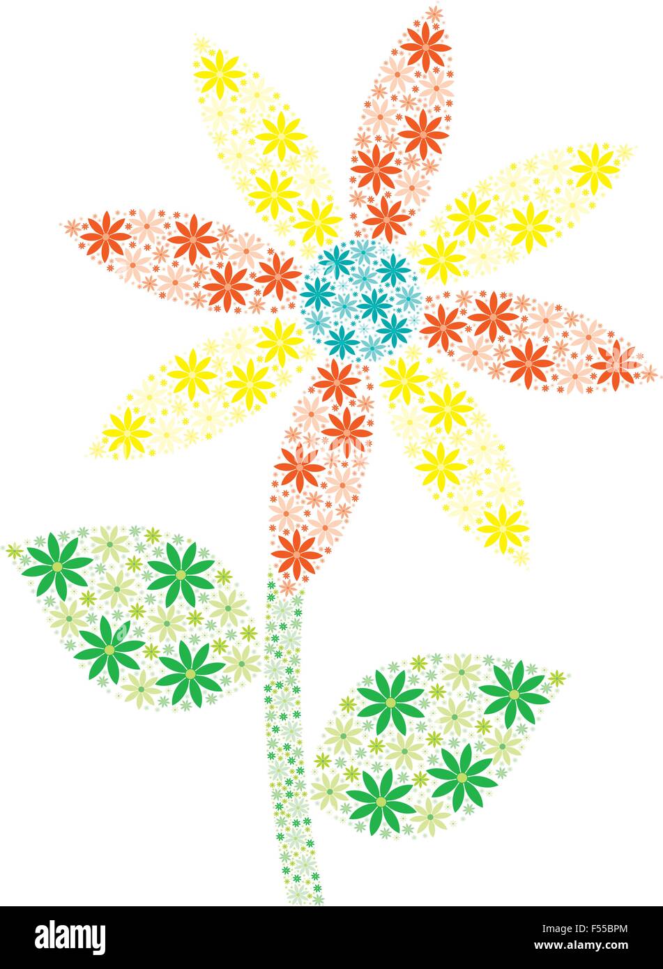 Daisy plant mosaic Stock Vector Images - Alamy