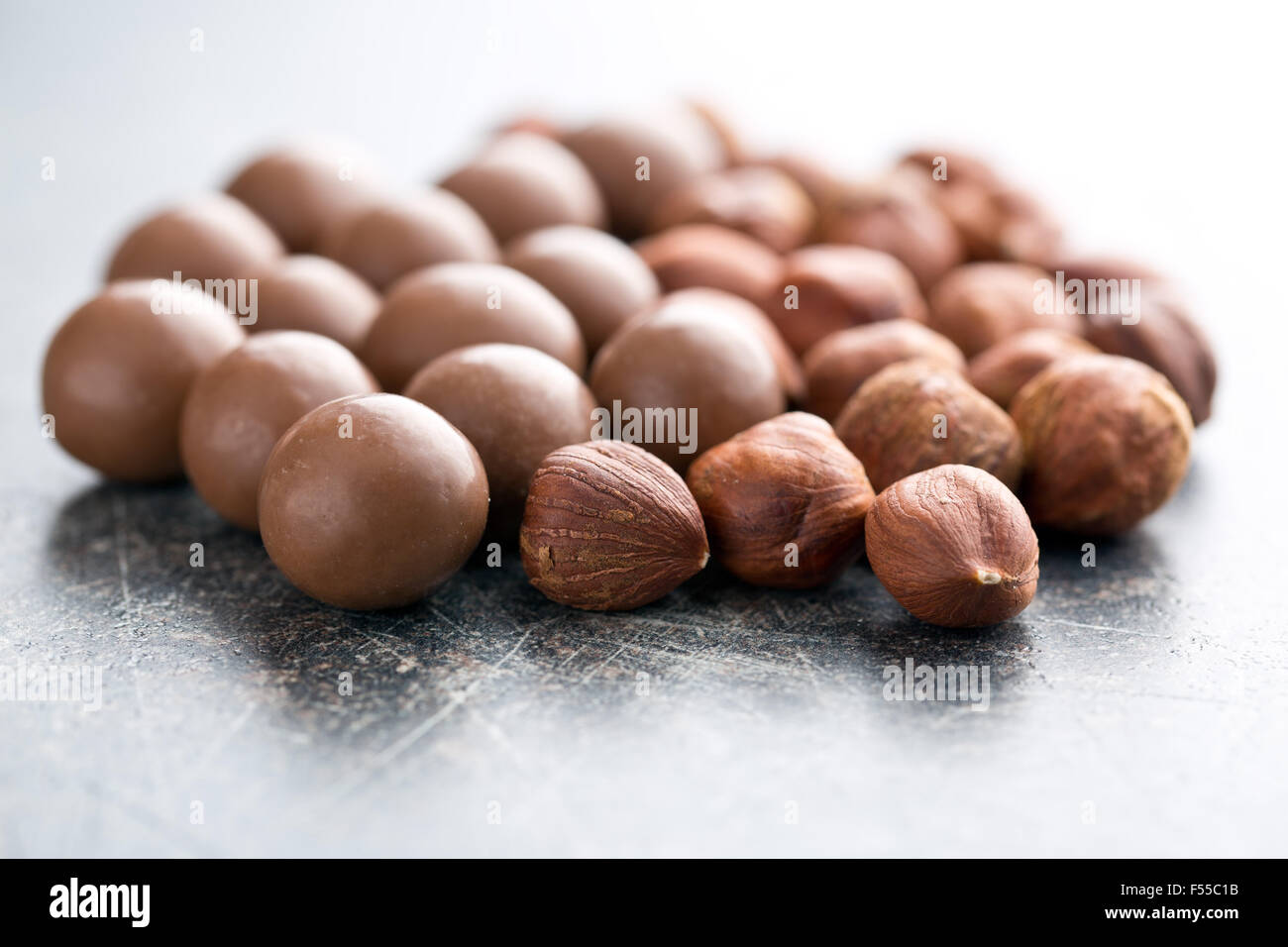 Hazelnuts cocoa cream in hi-res stock photography and images - Alamy