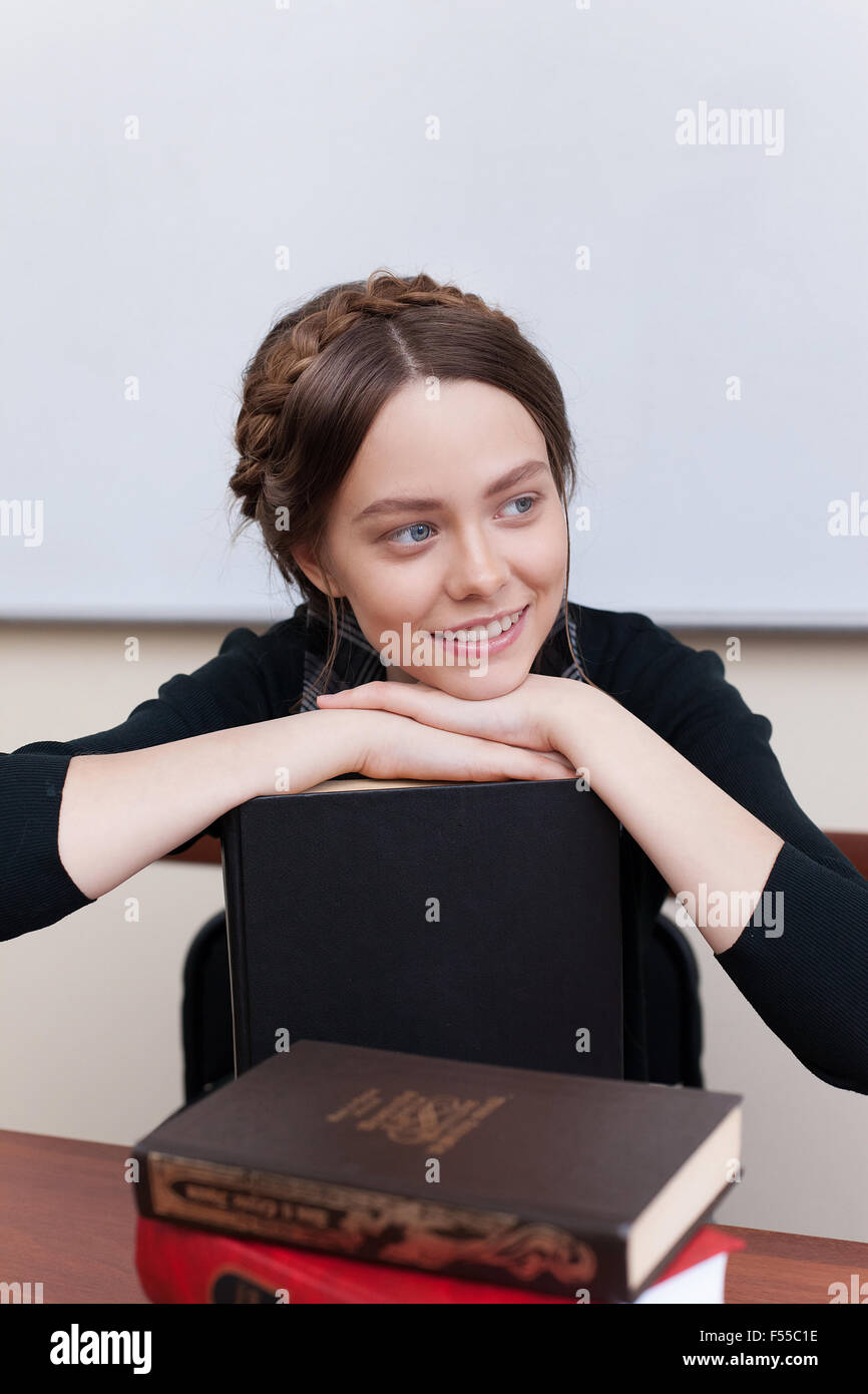 Female student studying library hi-res stock photography and images - Alamy
