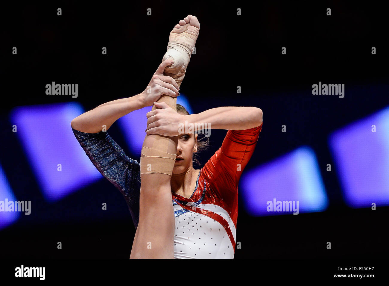 Oct. 27, 2015 - VICTORIA KOMOVA from Russia competes on beam during the ...
