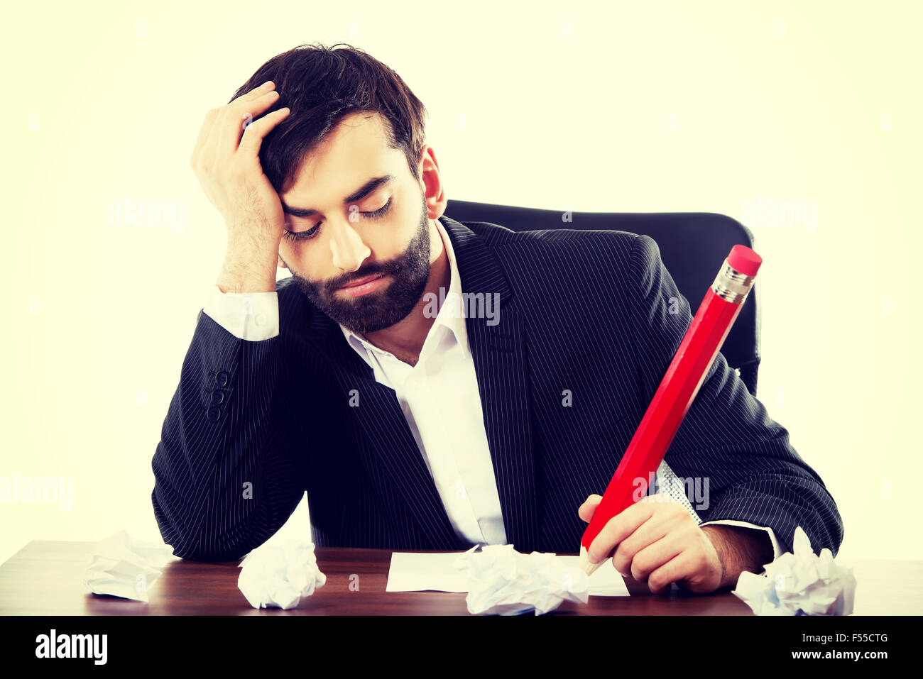 Worried writing hi-res stock photography and images - Alamy