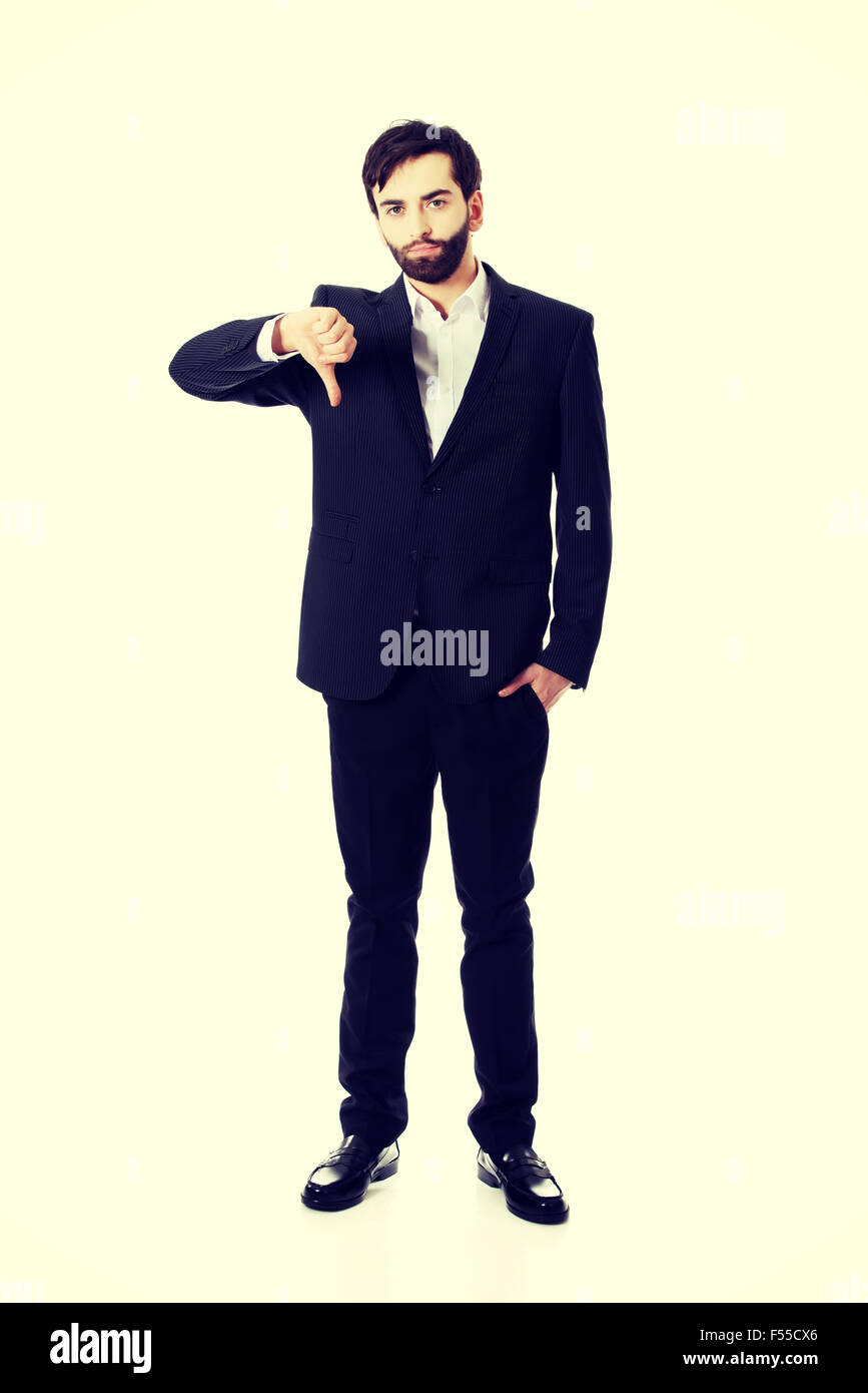 Businessman thumbs down hi-res stock photography and images - Alamy