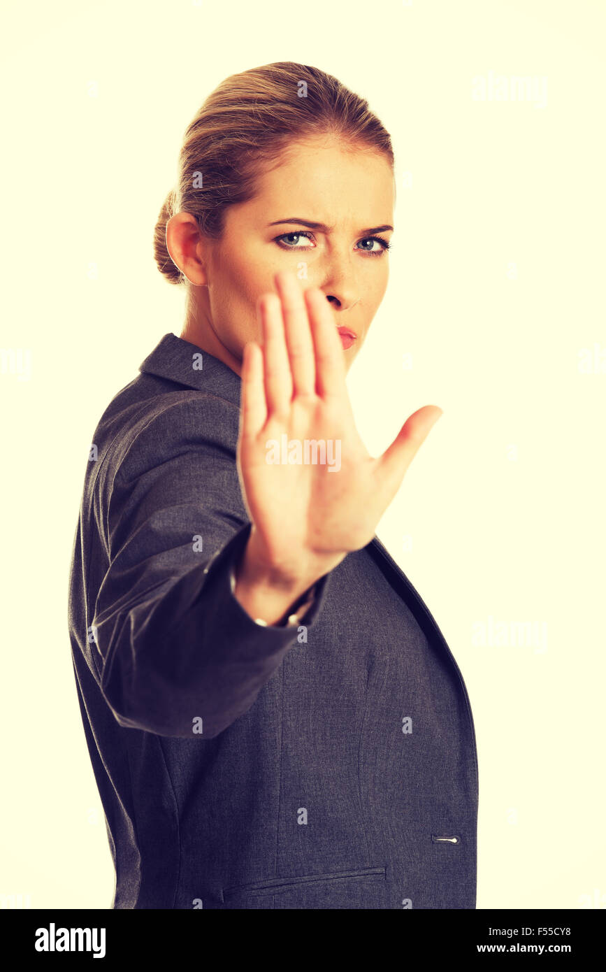 Portrait no sign young woman hi-res stock photography and images - Alamy