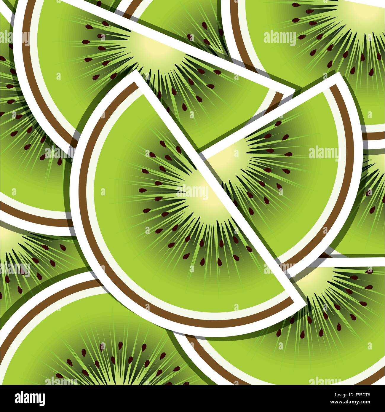 Kiwi slice background/card in vector format Stock Vector Image & Art ...