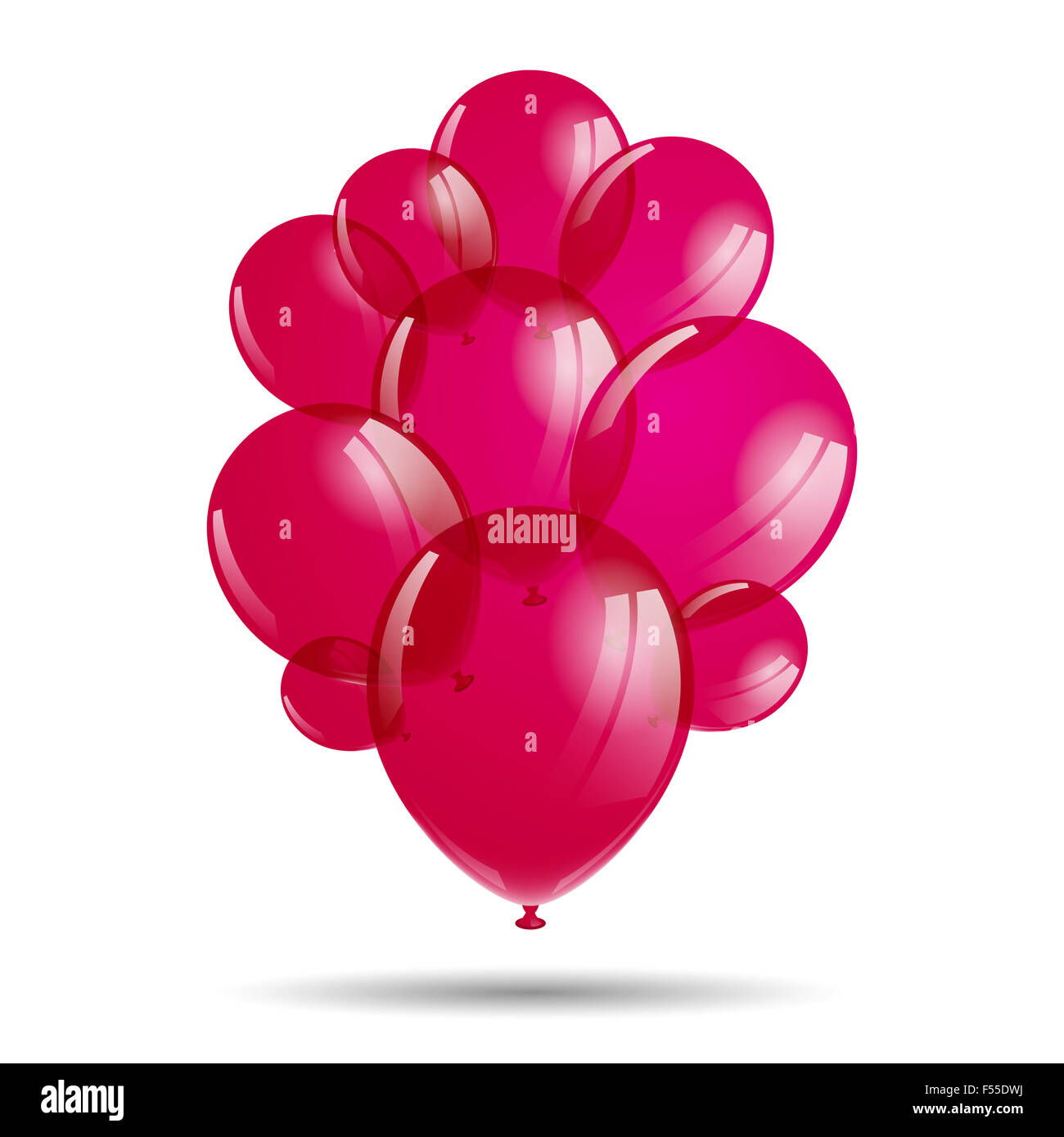 Vector Illustration of Pink Balloons Stock Photo - Alamy