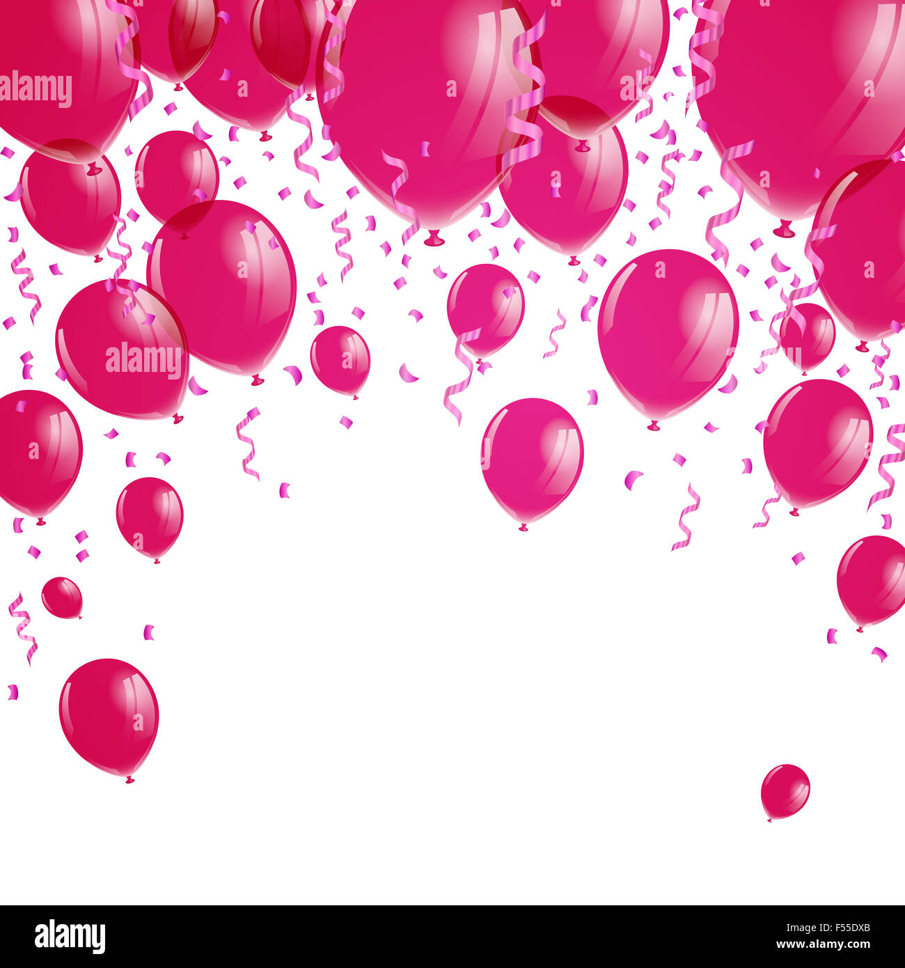 Vector Illustration of Pink Balloons Stock Photo - Alamy