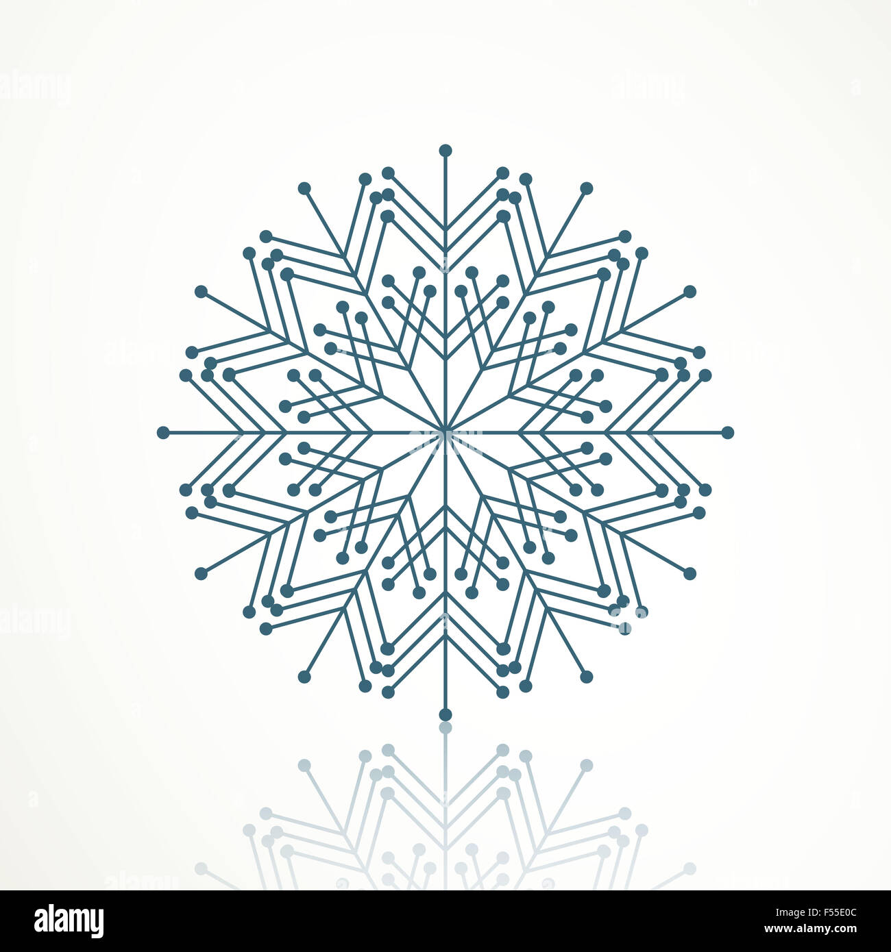 Vector Illustration of a Snowflake Stock Photo - Alamy
