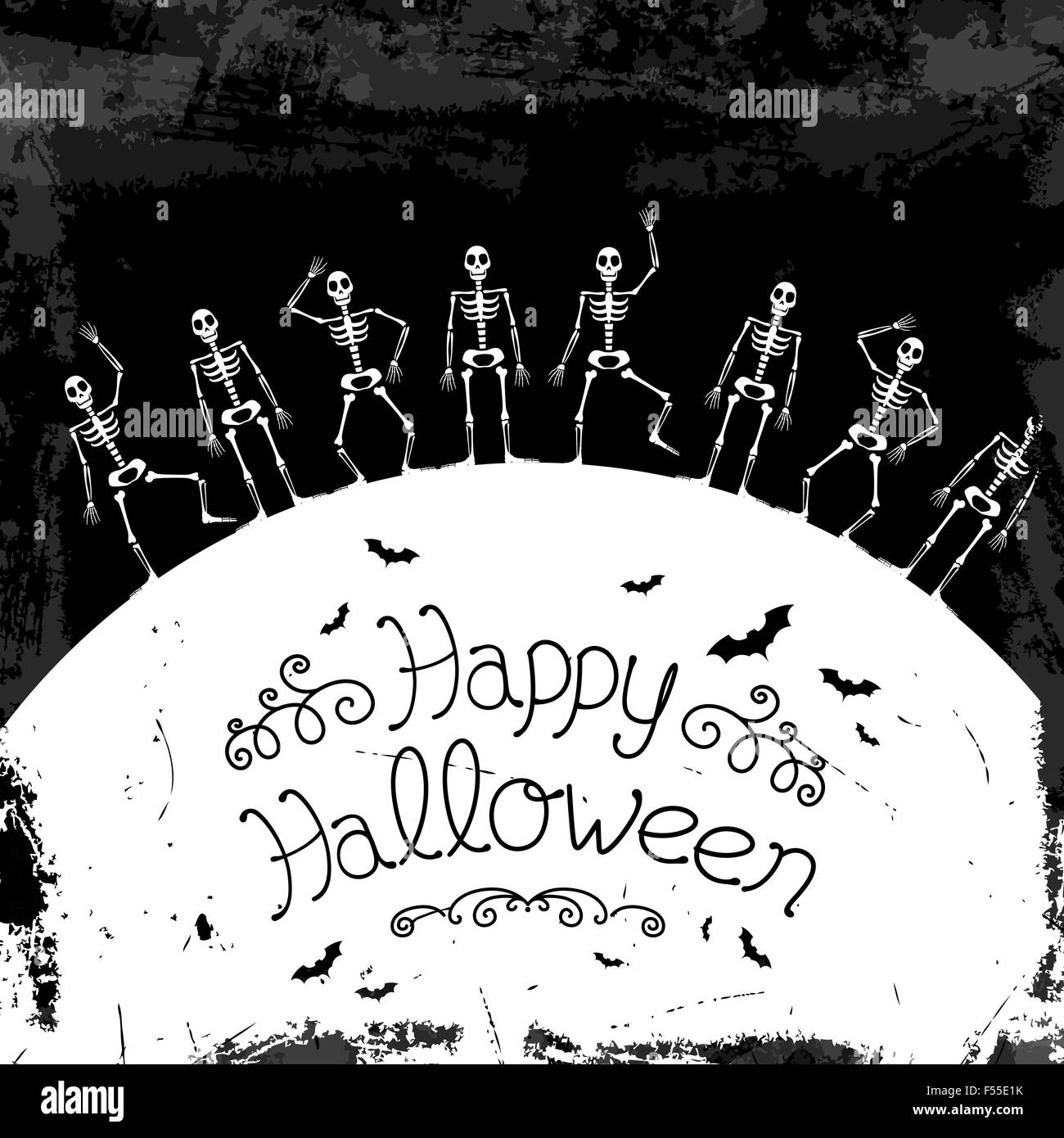 Halloween holiday card cat Black and White Stock Photos & Images - Alamy